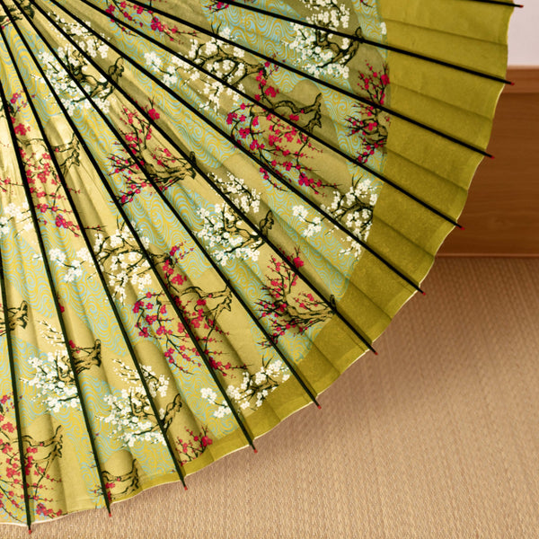 Kinsai “Kanze Ryusui: Kobai Hakubai and Wakakusa”/ High Quality Tsukiy - Kyoto Wagasa parasol ...